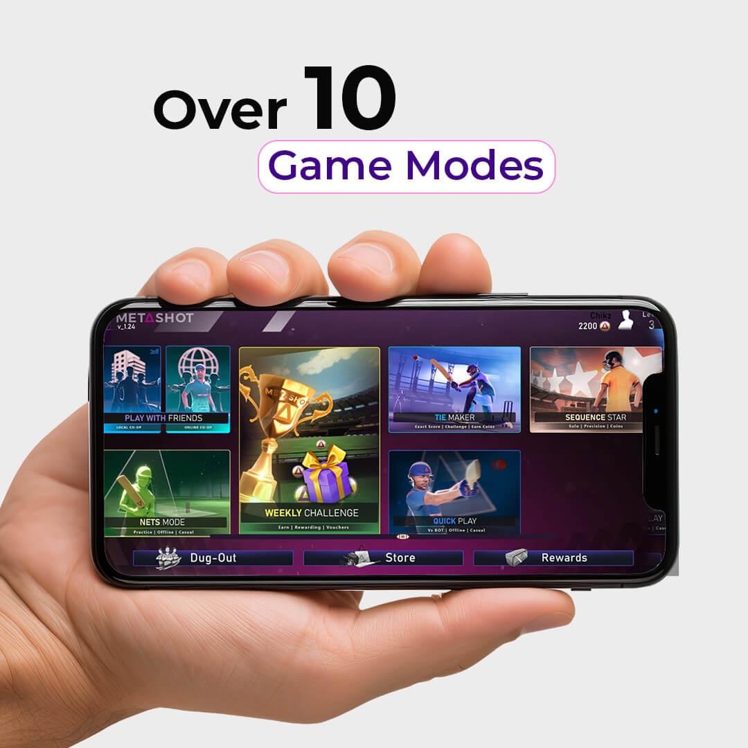 Metashot Augmented Reality Smart Cricket Bat with Game Compatible with ...